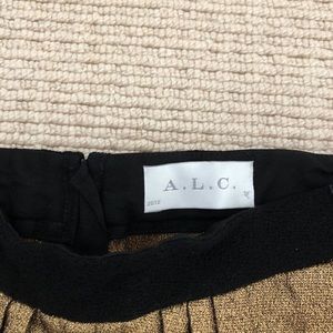 A.L.C. | Shorts | Alc Gold Pleated Shorts | Poshmark